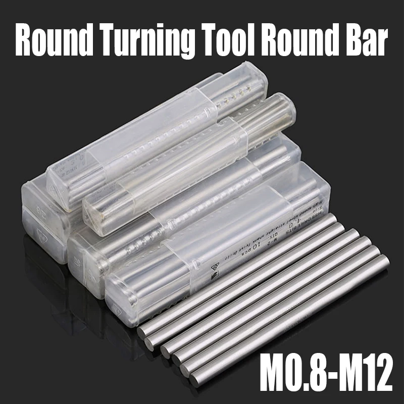 1PC-M0-8-M12-100-200mm-Round-Turning-Tool-Round-Bar-Punch-Needle-HSS ...