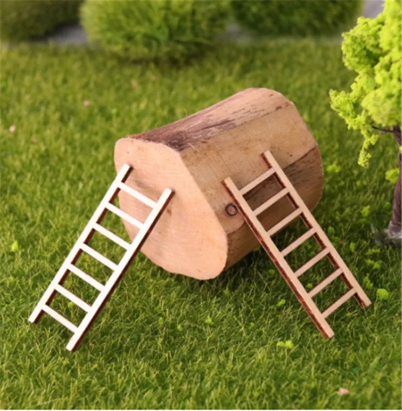 5PCS-Miniature-Wooden-Ladder-Garden-Ornament-Micro-Landscape-DIY ...