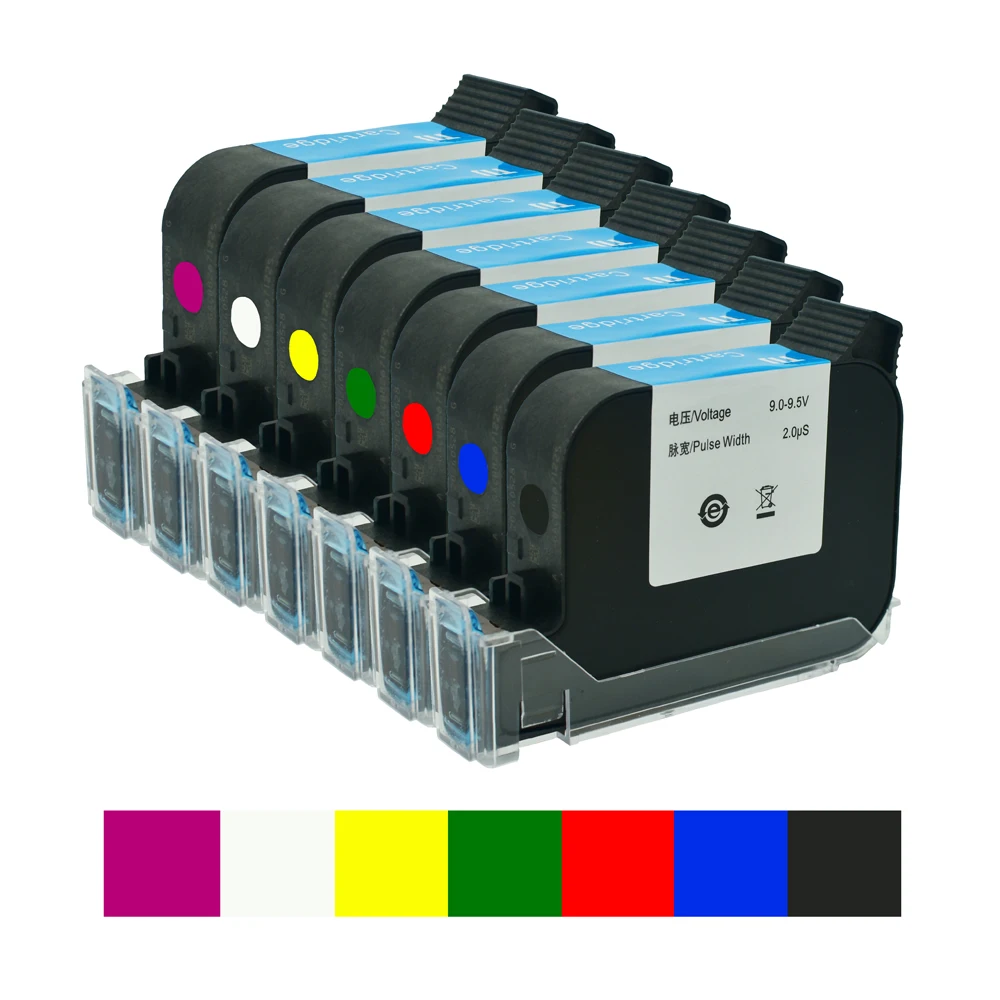 Handheld Printer Ink Cartridge Black Blue White Eco Solvent for 600DPI Portable Expiry Date 12 ...
