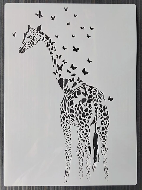Printable Giraffe Print Stencil