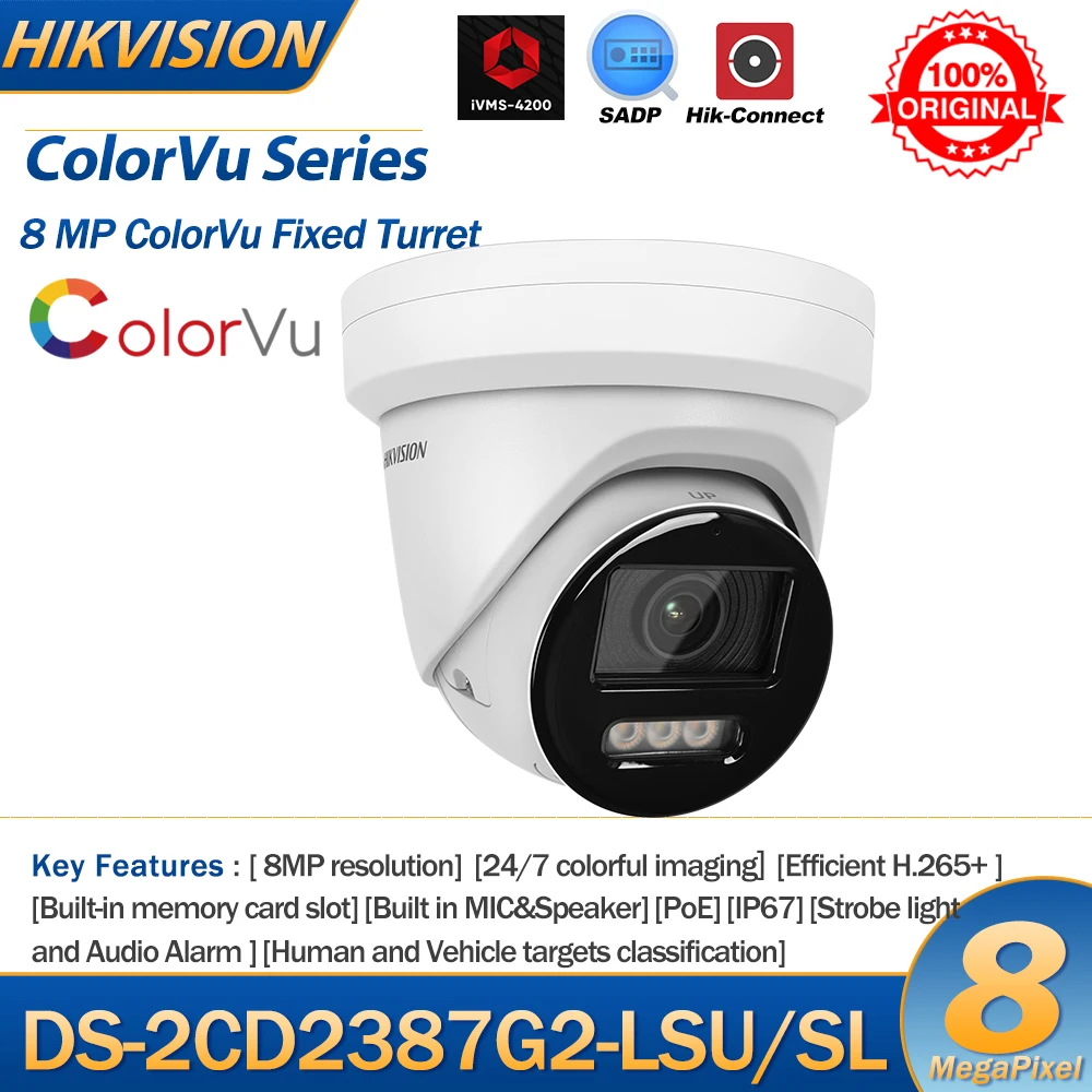 HIKVISION-8MP-IP-Camera-DS-2CD2387G2-LSU-SL-4K-COLOR-NIGHT-Turret ...