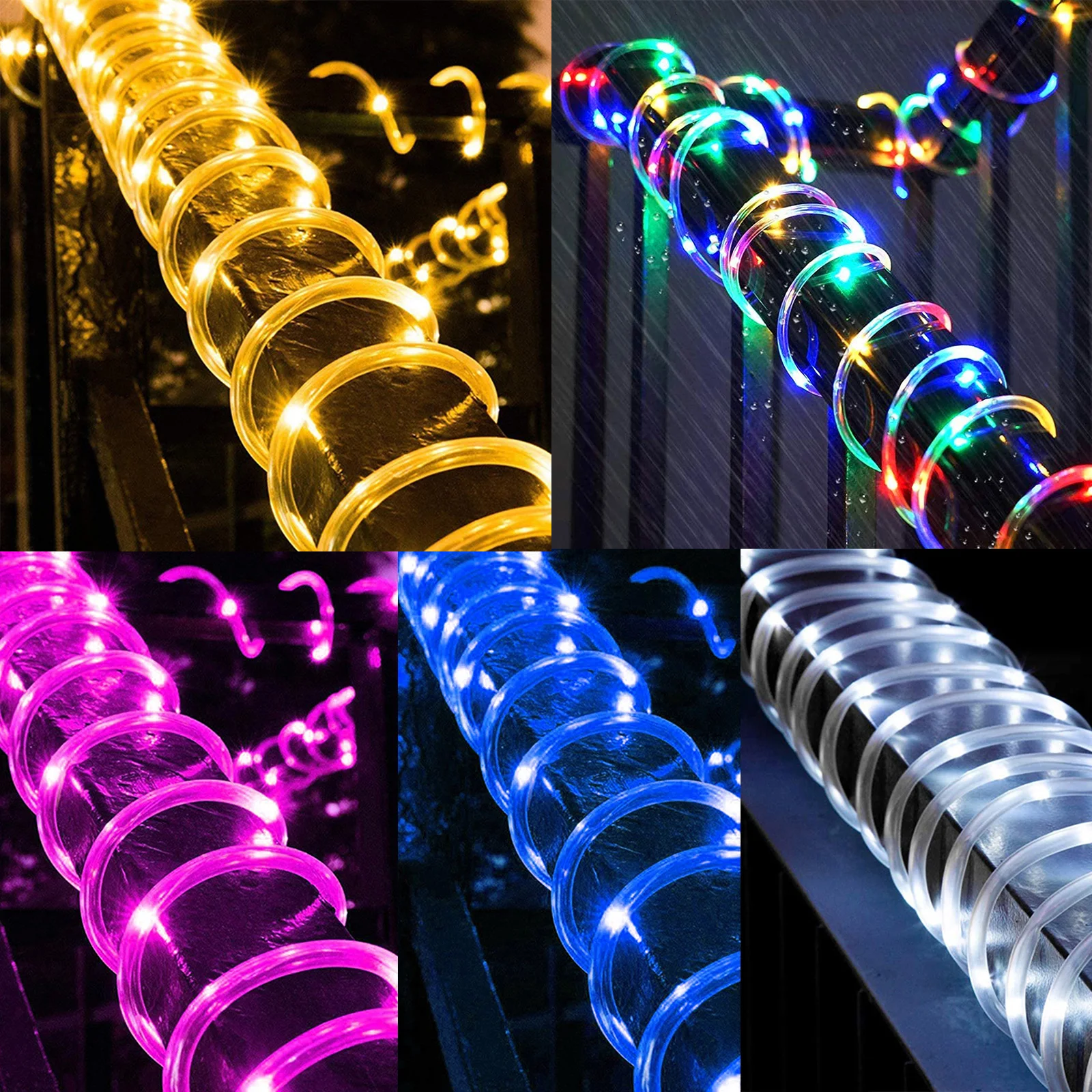 8-Modes-5M-50LED-Multi-Color-Ropes-Tube-String-Fairy-Lights-Battery ...
