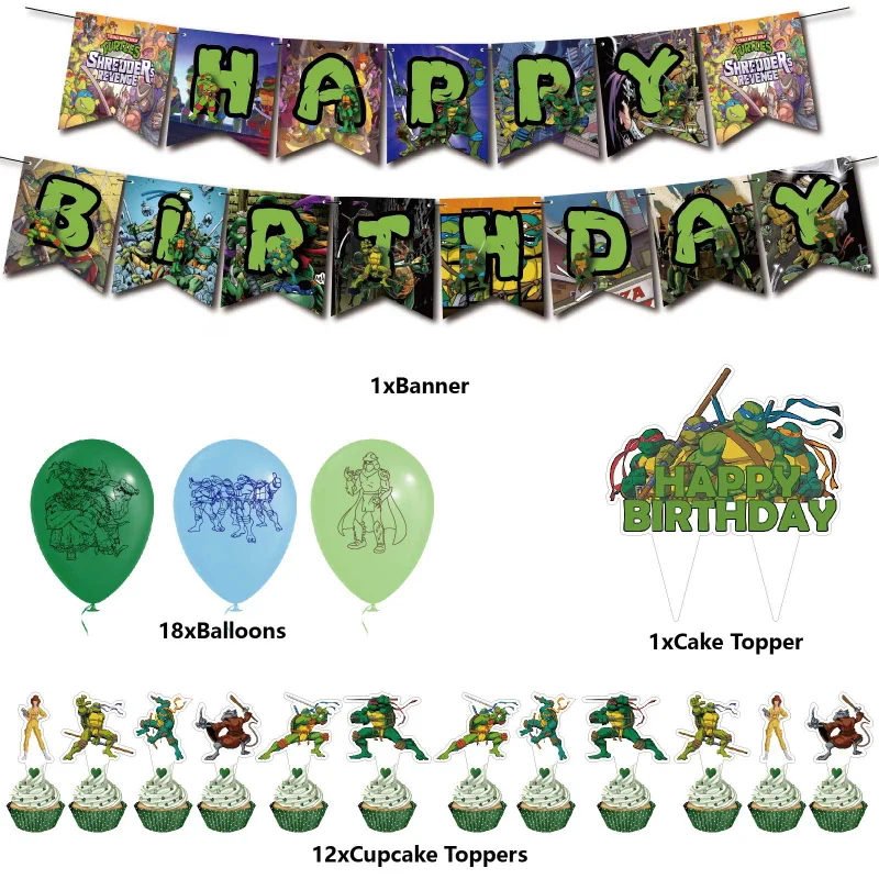 Baby Ninja Turtles Birthday Background