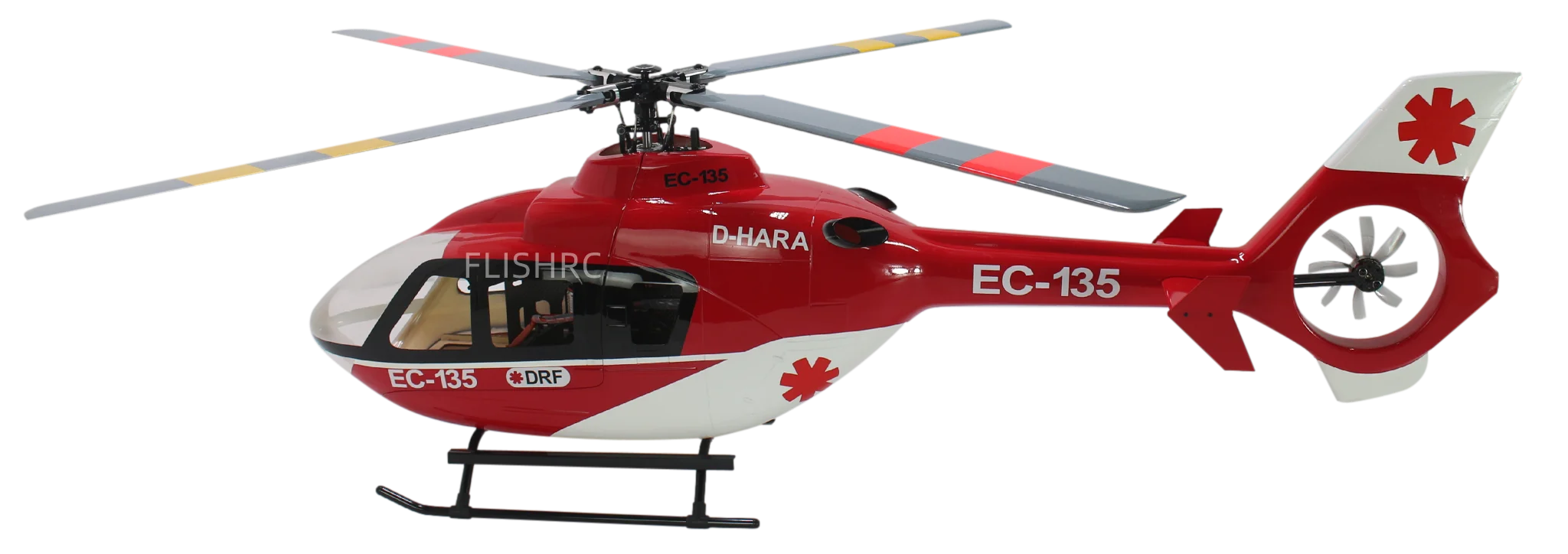 FLISHRC Roban EC135 500 Size Scale Helicopter Four Rotor Blades 6CH GPS with H1 Flight Controlle ...