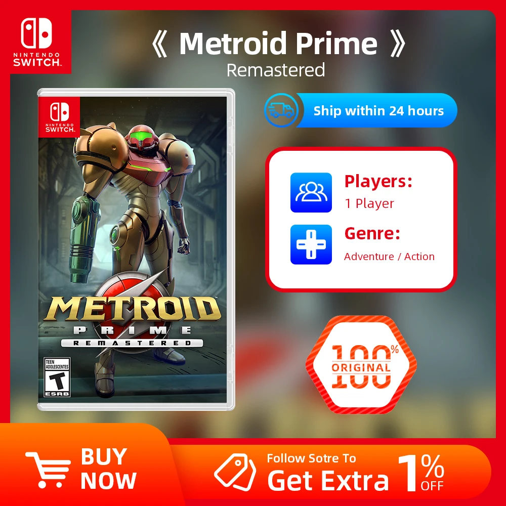 Nintendo Switch Game Metroid Prime™ Remastered TV Tabletop Handheld ...