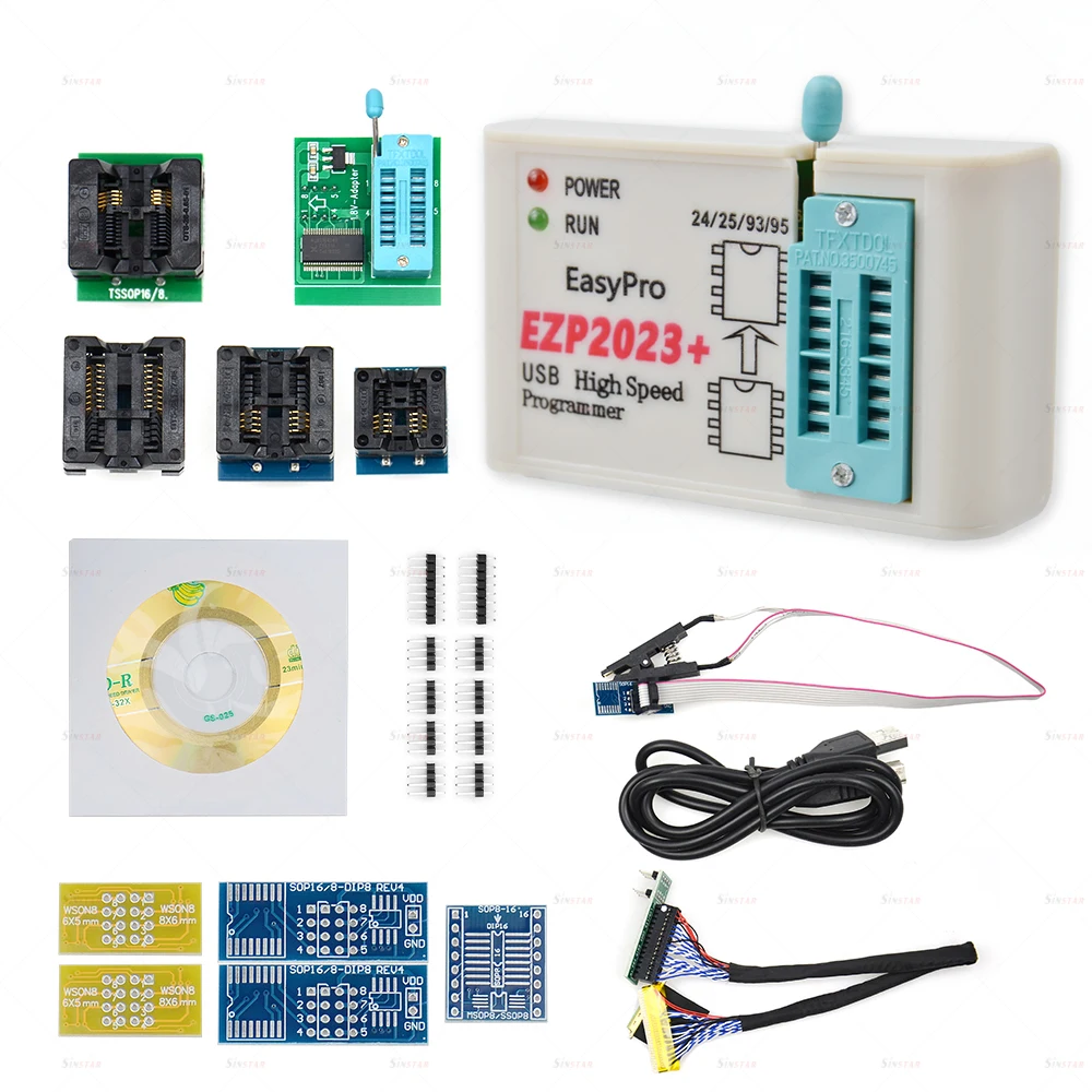 Ezp2023 Usb Spi Standard Programmer Set Support 24 25 93 95 Eeprom Flash Bios Minipro ...