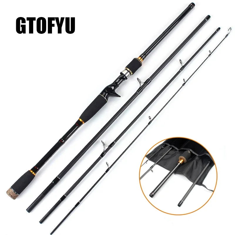 Fishing Baitcasting Rod 1.8m-3.0m 3/4 Section 100% Hight Carbon 10-25g ...