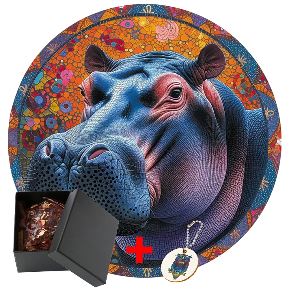 Hippo-Game-Hobby-Animal-Wooden-Puzzles-Montessori-3d-Puzzle-for-Kids ...