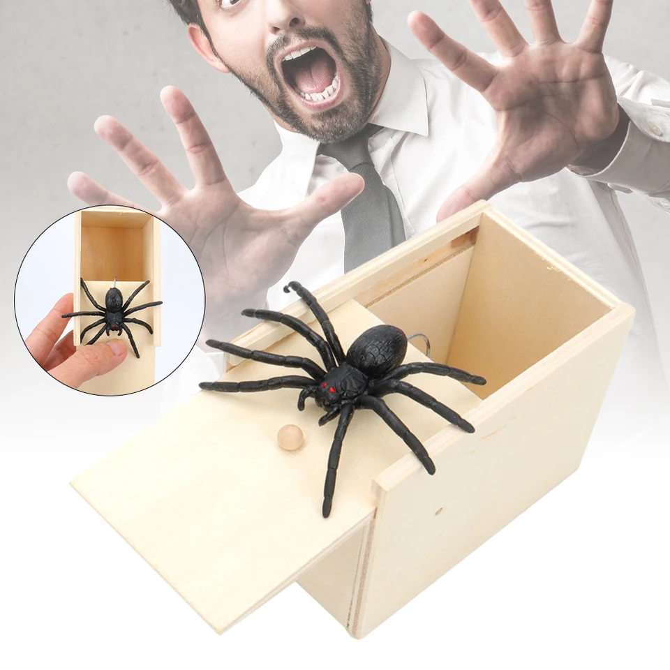 Spider Box Onlynery Prank Spider Spider Joke Prank Scary Box Wooden ...