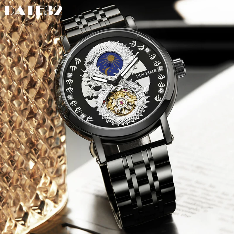 Automatic-Engraved-Dragon-Watches-Luxury-Mechanical-Wristwatch-for-Men ...