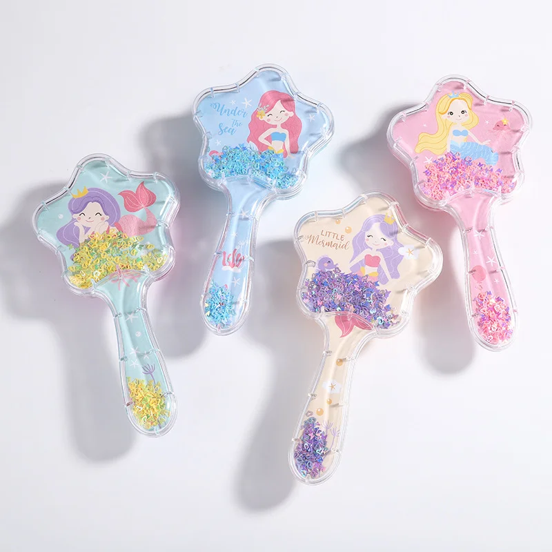 New-Cartoon-Air-Cushion-Massage-Comb-Star-Shape-Sequins-Quicksand-Anti ...