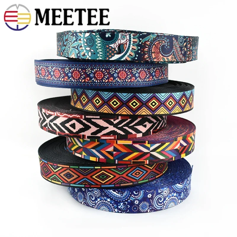 2-5-10Meters-38mm-Jacquard-Printed-Webbing-Ethnic-Ribbon-Decoration ...