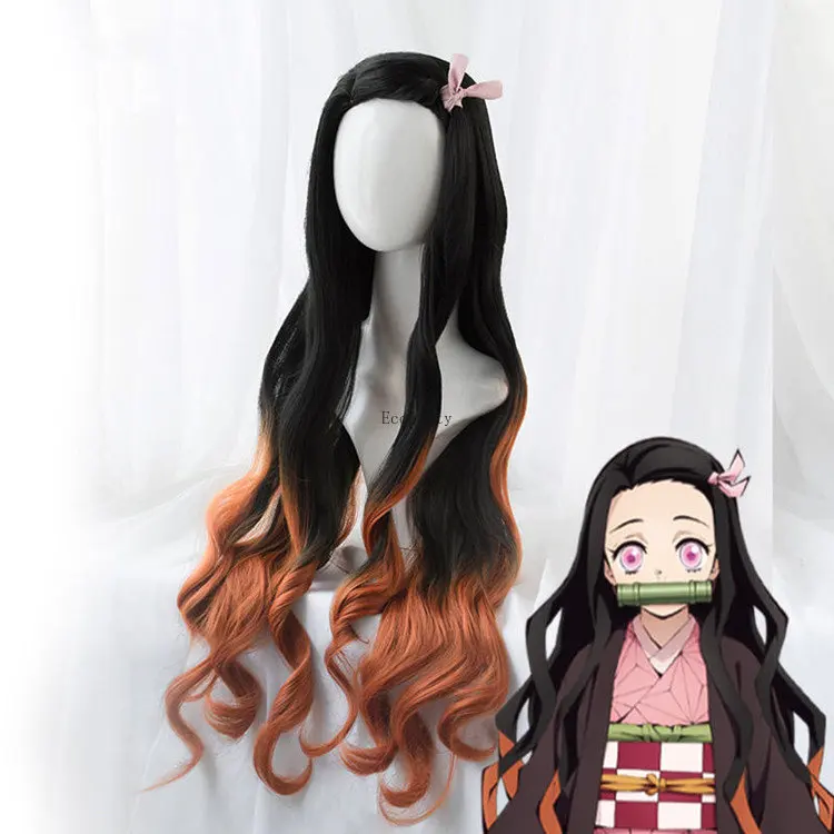 Peluca sintética de Anime Kamado Nezuko, Cosplay de shinobu jinx, Black ...