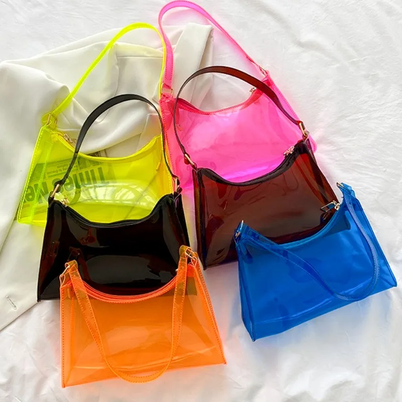 Fashion-PVC-Jelly-Bag-Transparent-Handbag-Shoulder-Bag-Shoulder-Bag ...