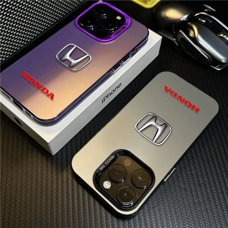 Matte Transparent sports Fashion Car Honda Logo Phone Case for iPhone ...