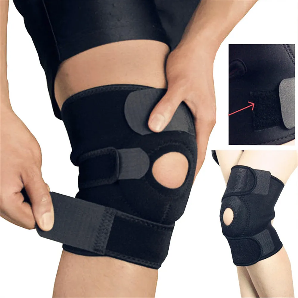 Rodillera de nailon ajustable, protector de rodillas deportivo ...