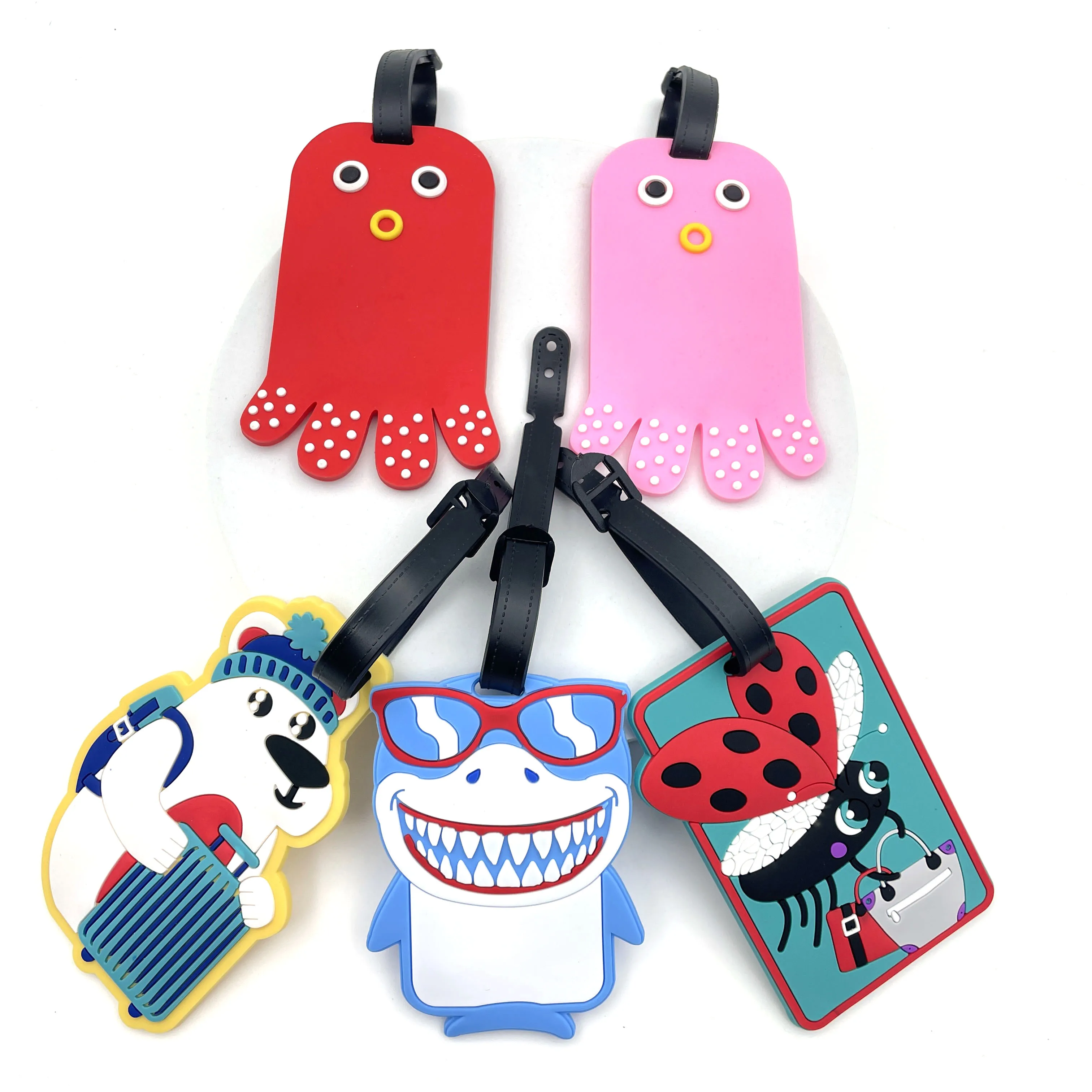 1PCS-Geometric-Soft-Silicone-Luggage-Tags-Suitcase-ID-Addres-Name ...