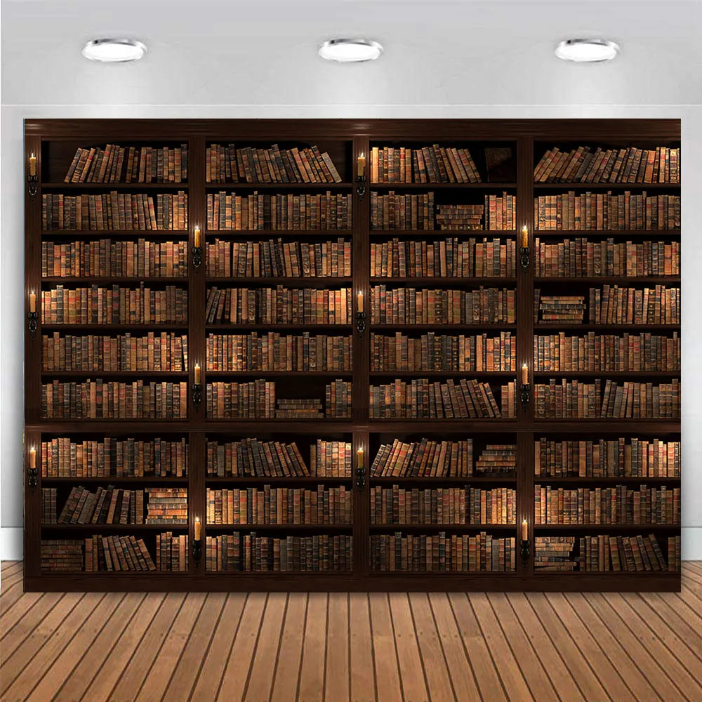 Vintage-Wizard-Magic-Dark-Bookshelf-Books-Backdrop-Ancient-Mystical-Old ...