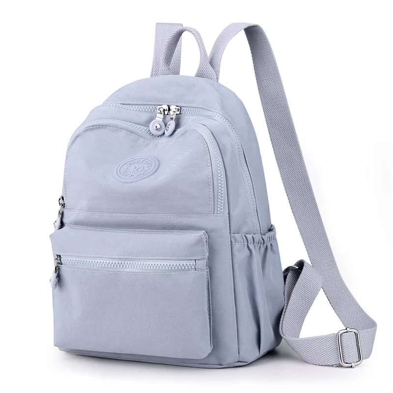 2022 New Leisure Backpack Simple Nylon Student Travel School Bag Women ...