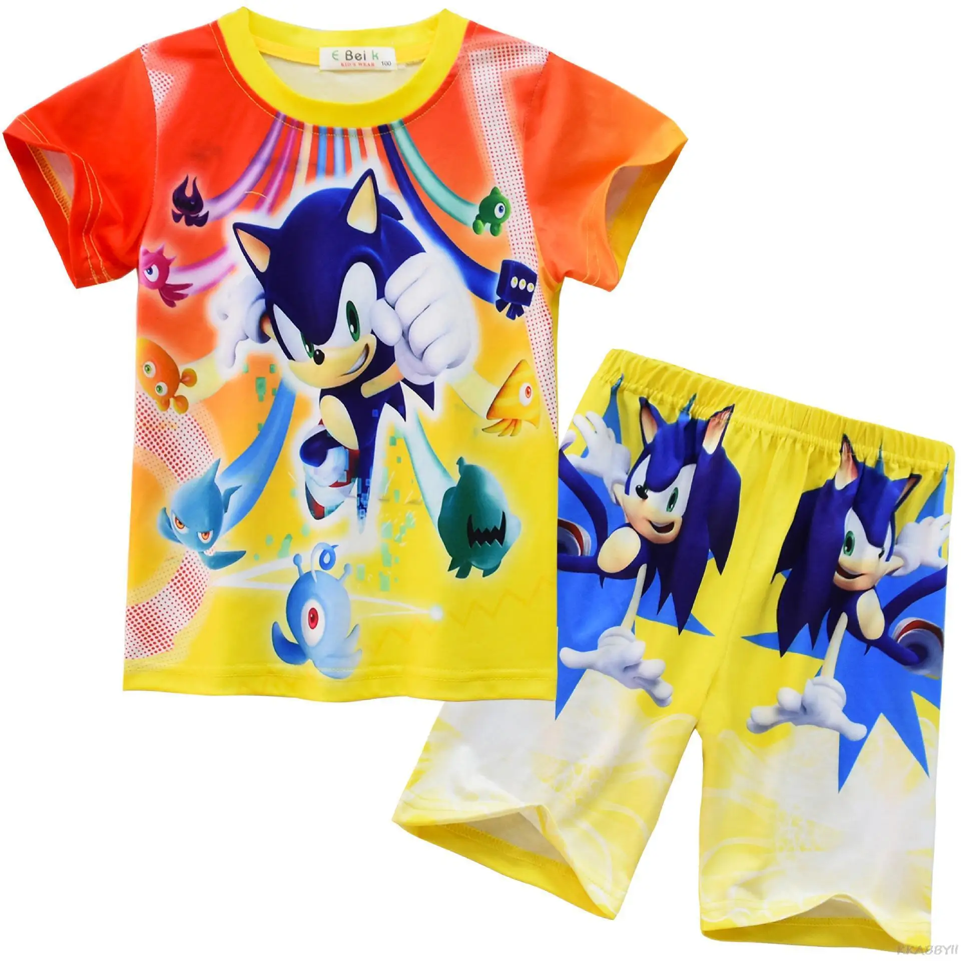 Conjunto de pijamas de Sonic para niños, ropa de dormir de verano para ...