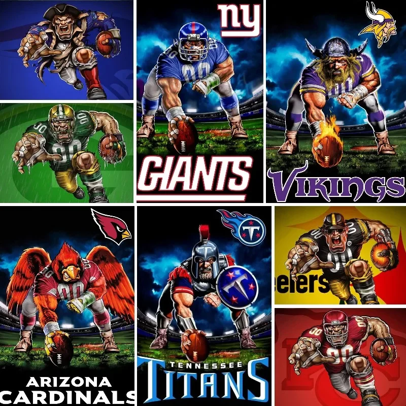 DIY-Diamond-Painting-Football-Team-Club-5D-Full-Square-Round-Rhinestone ...