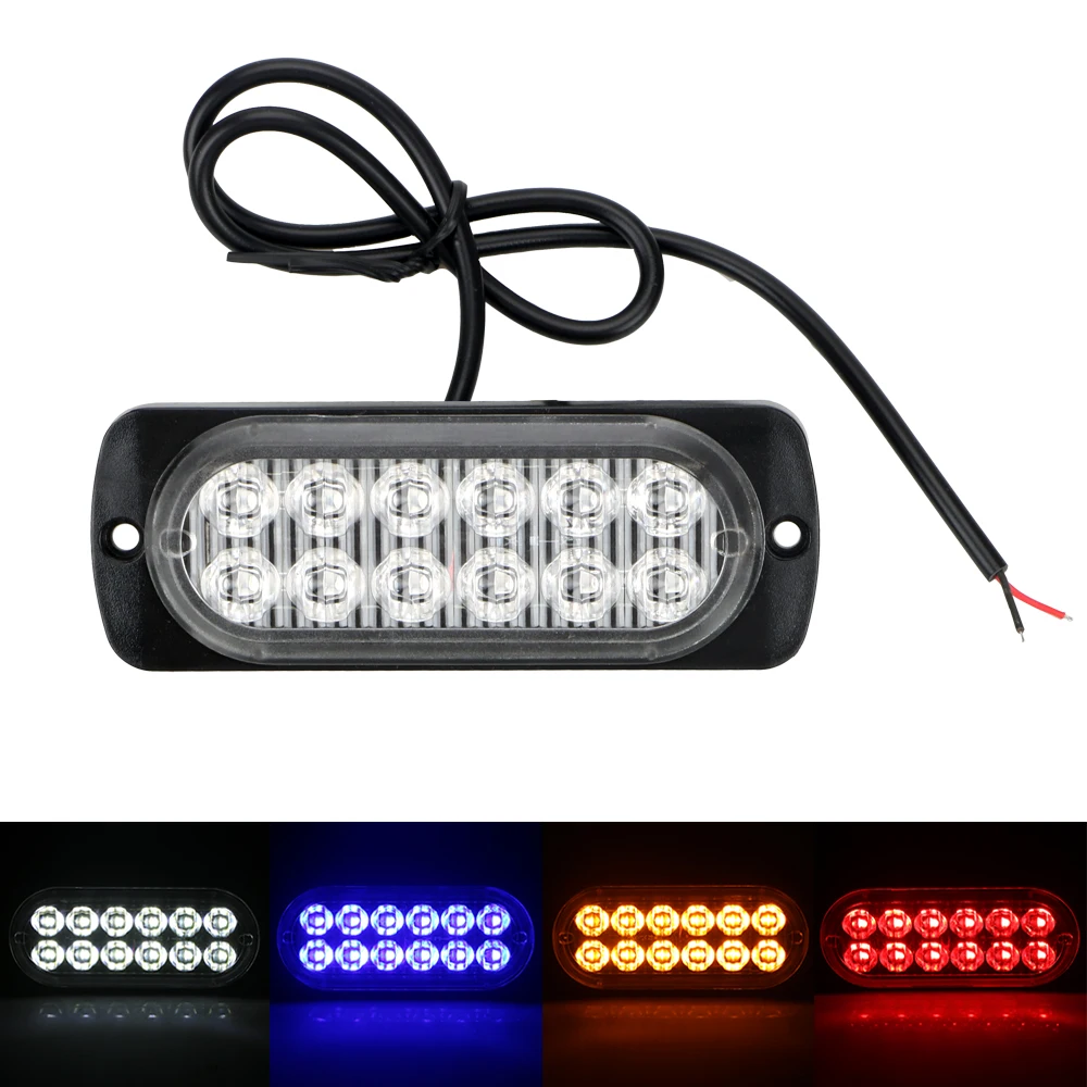 1-Piece-Car-Truck-Emergency-Side-Lamp-Car-Lights-Assembly-12-LED-18W ...