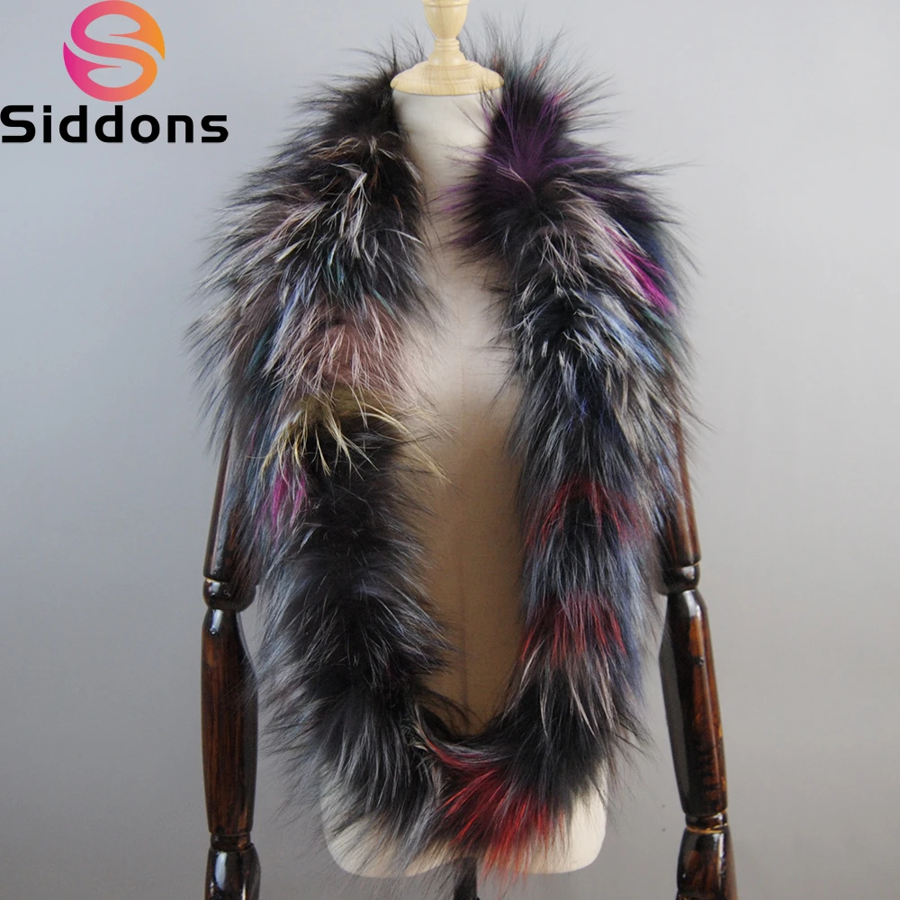 Women Natural Fox Fur Ring Scarves Real Fox Fur Lady Scarfs Winter ...