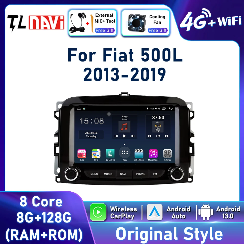 Original Car style 8core CPU Radio For Fiat 500L 2013 - 2019 Car ...