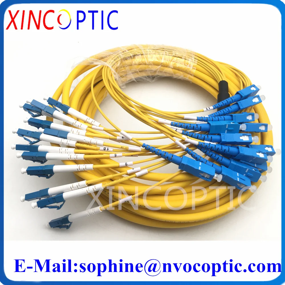 SM,12Core,SMF,30cm 2.0mm from Black Plug to LC/SC Connector,5/10/15/20M ...