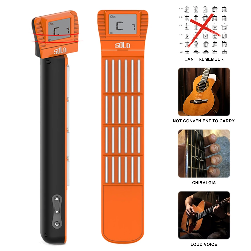 Guitar Chord Trainer Rotating Chart Screen Pocket Guitar Chord Practice ...