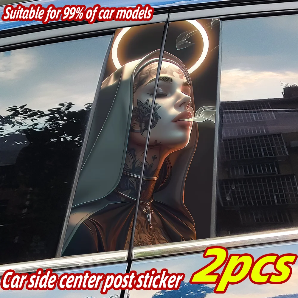 Gothic Nun Sister Car Stickers Car B-pillar Vinyl Decals Waterproof ...