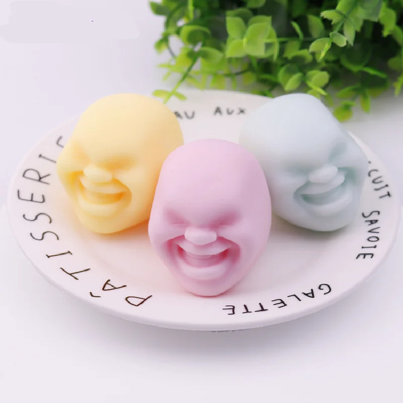 Creative Rubber Fun Squeeze Party Gift Face Relax Stress Anti Stress ...