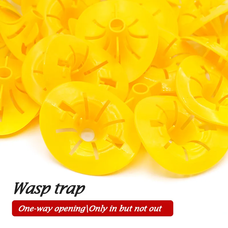 5-10-15-Pcs-Wasp-Trap-Catcher-Reusable-Yellow-Plastic-Bee-Flower-Shaped ...