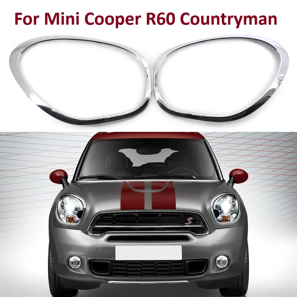 For-MINI-Cooper-R60-Countryman-S-ALL4-11-16-Chrome-Headlight-Ring-Bezel ...