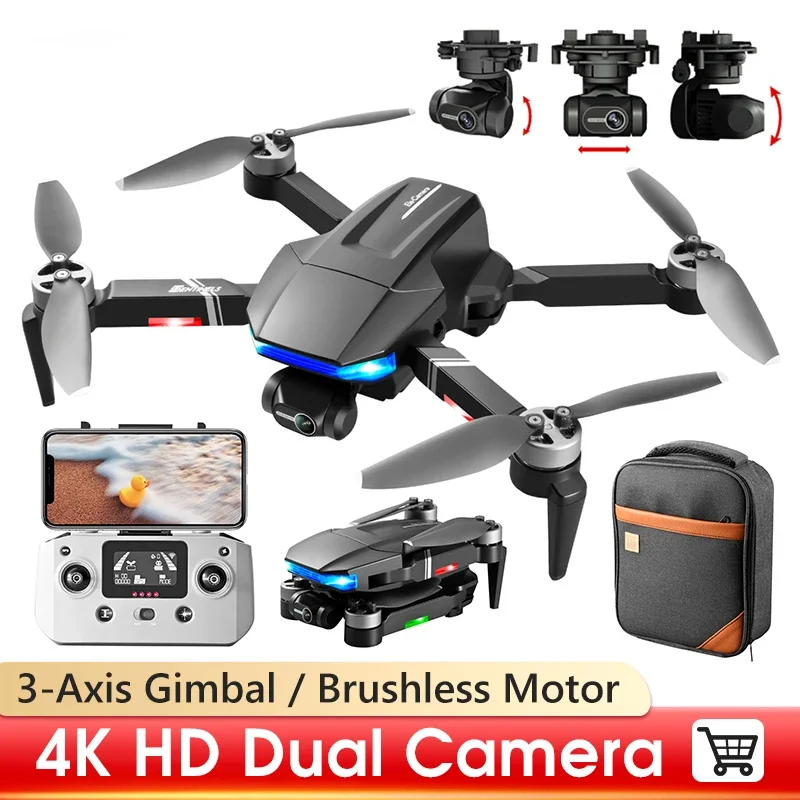 S7S Drone 4K Professional 3-Axis Gimbal GPS 5G WIFI Dual Camera Dron ...