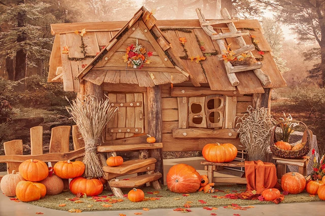 Thanksgiving Log Cabin Backgrounds