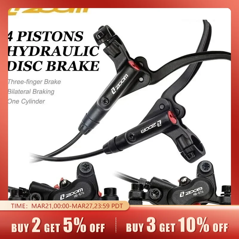ZOOM-HB-876-4-Piston-Hydraulic-Disc-Brake-MTB-Bike-Left-Front-Right ...