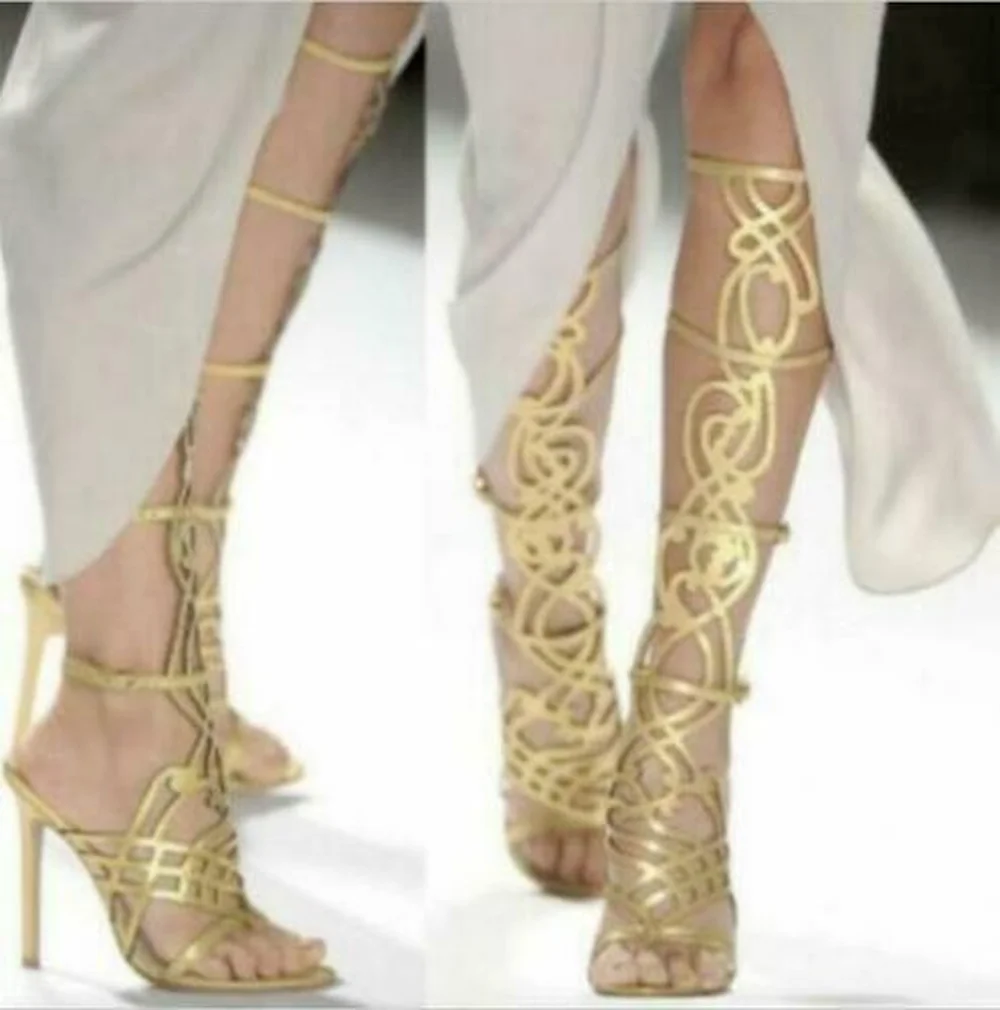Gladiator-Womens-Sexy-Knee-Boots-Thong-High-Heel-Sandals-Stiletto-Shoes ...