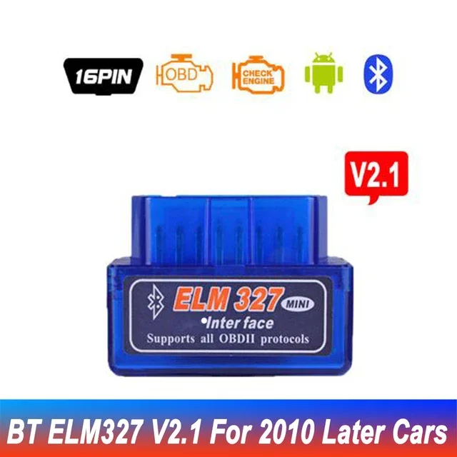 Newest ELM327 V2.1 OBD2 Scanner Bluetooth Wafer Chip Mini ELM 327 Auto ...