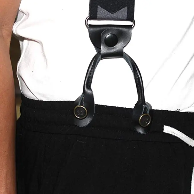 Melo Tough Movable No Sew Button End Brace Suspender Button Clips Set ...