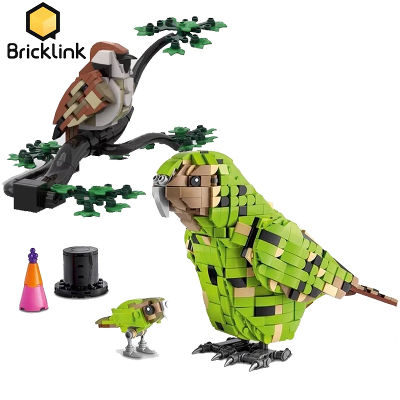 Bricklink-910017-Kakapo-Figures-Doll-Animal-Parrot-Sparrow-Bird-Girl ...