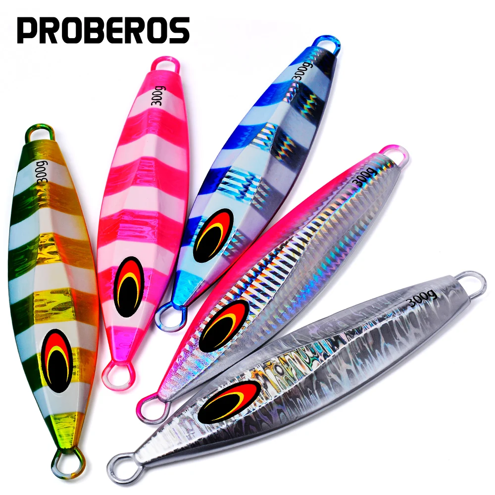 PROBEROS Luminous Metal Jig Fishing Lures - Hard Baits Artificial Bait ...