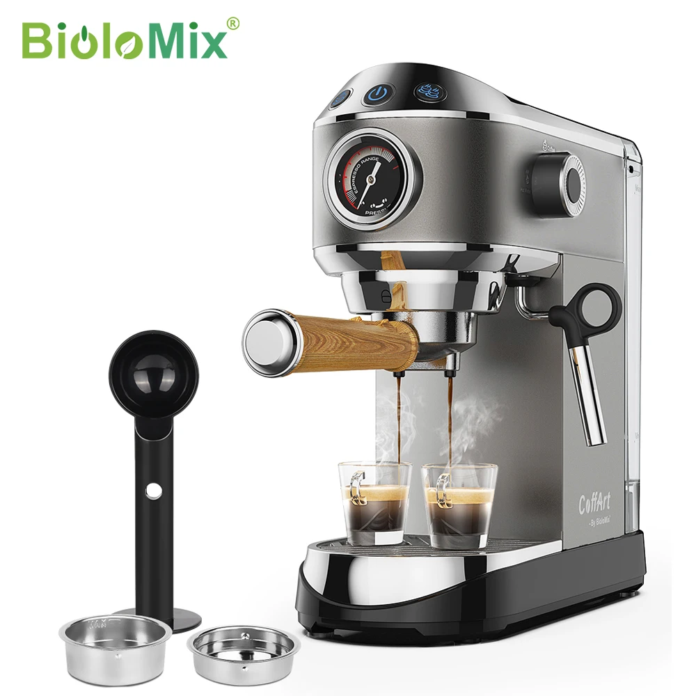BioloMix-20-Bar-Semi-Automatic-Powder-Coffee-Machine-with-Milk-Steam ...