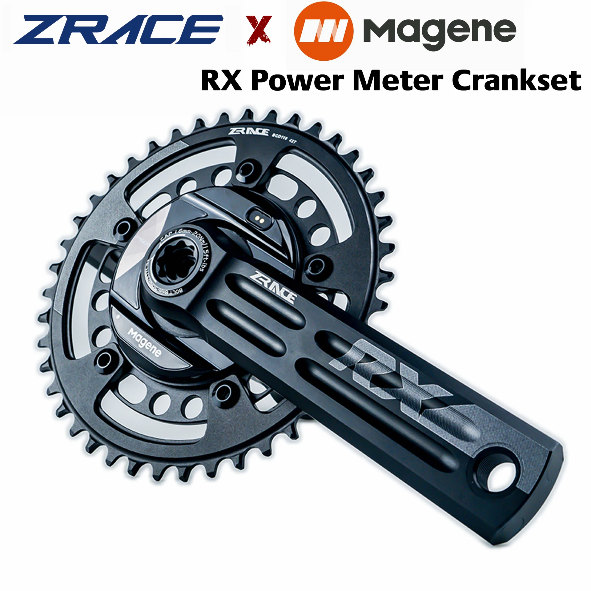 ZRACE x MAGENE RX Power Meter Crankset 2 x 10 / 11 / 12 Speed Chainset ...