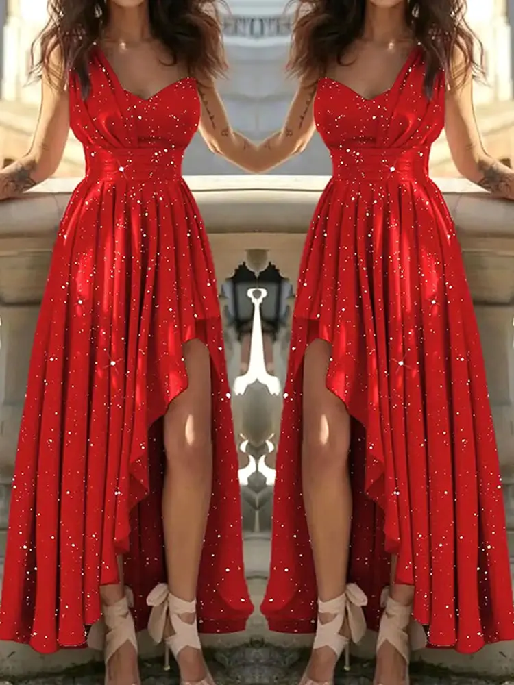 Sexy-Women-Elegant-Red-Cocktail-Party-Evening-Chic-Gala-Graduation ...