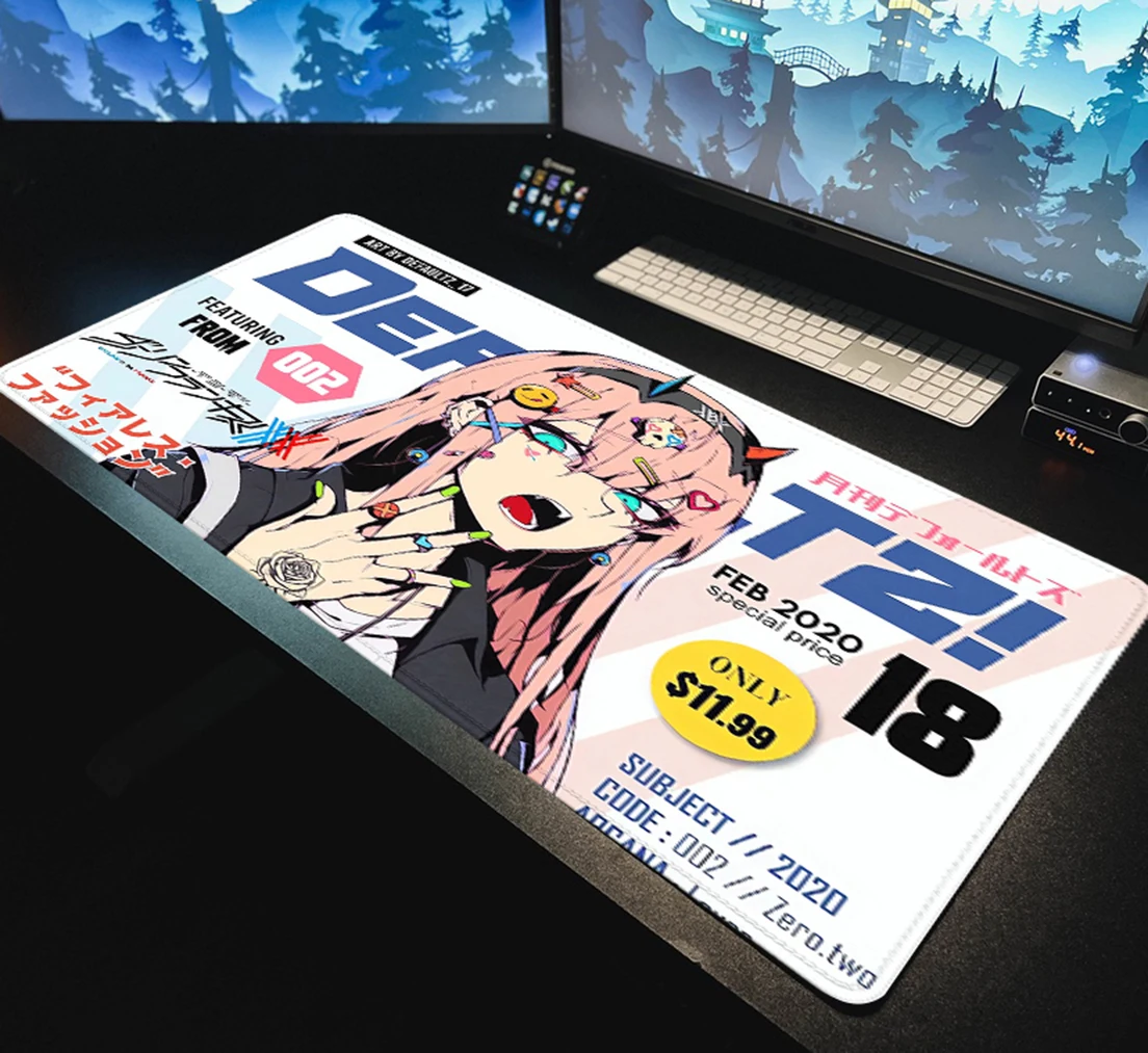 Anime-Zero-Two-Darling-in-the-Franxx-Mouse-Pad-Gaming-XL-HD-New-Large ...