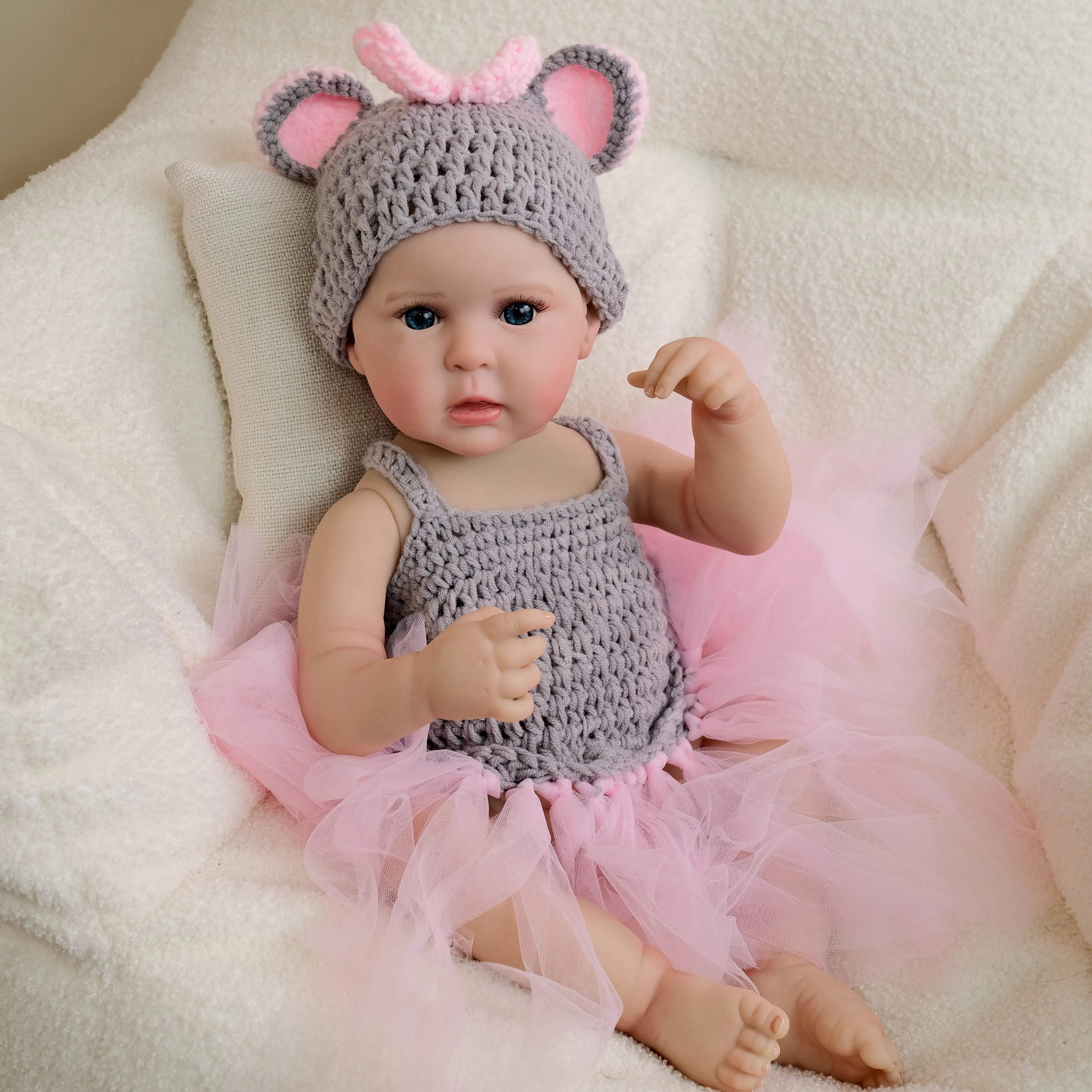 NPK 19inch Full Body Ward Lifelike Reborn Baby Newborn Doll With Pink ...