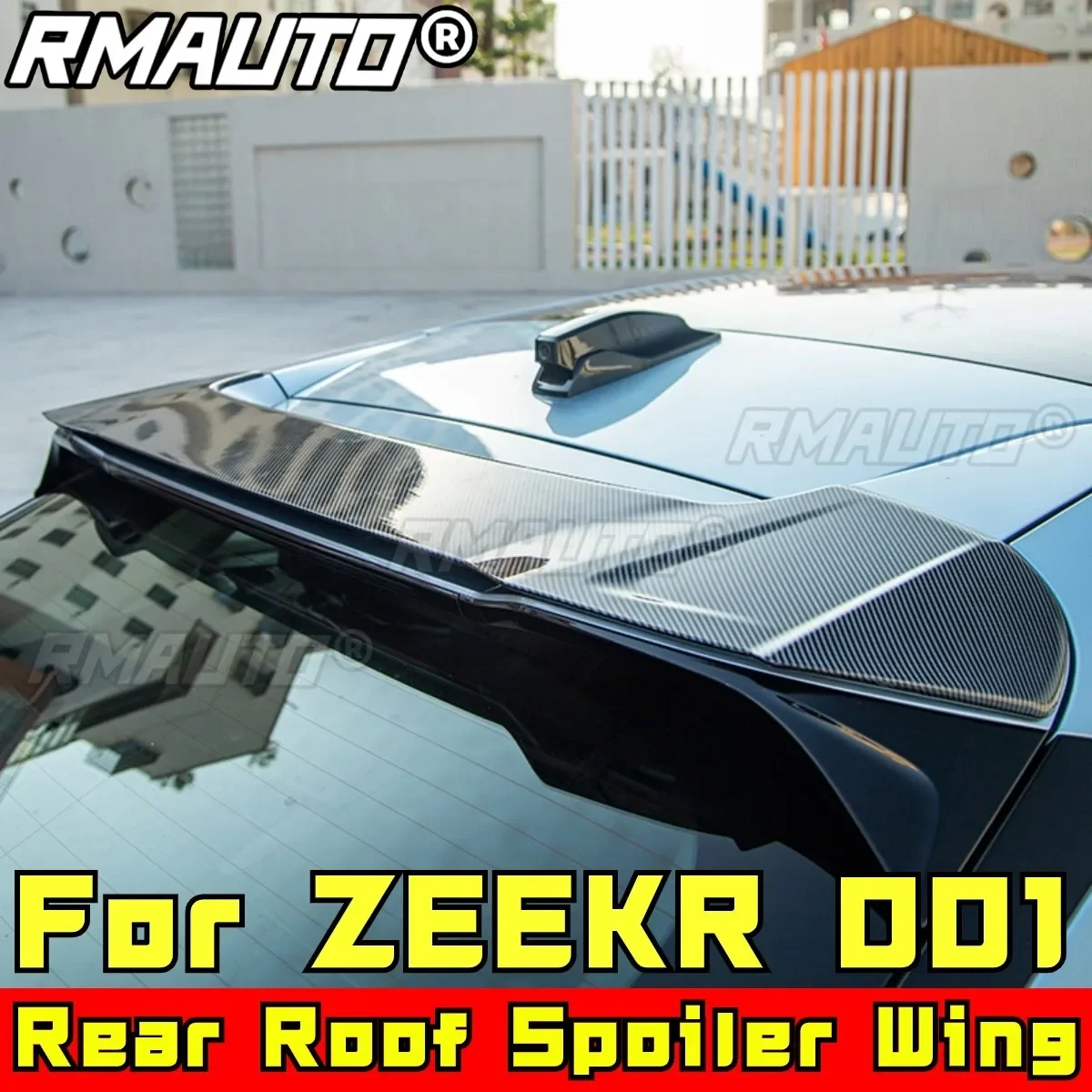 For-ZEEKR-001-Body-Kit-Rear-Roof-Spoiler-Carbon-Fiber-Look-Sport-Style ...