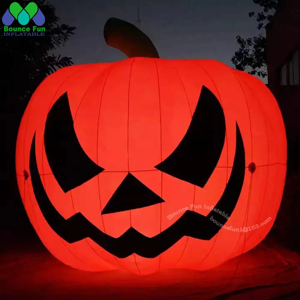 16ft-Outdoor-Giant-Inflatable-Pumpkin-With-Blower-And-LED-Lights-Large ...