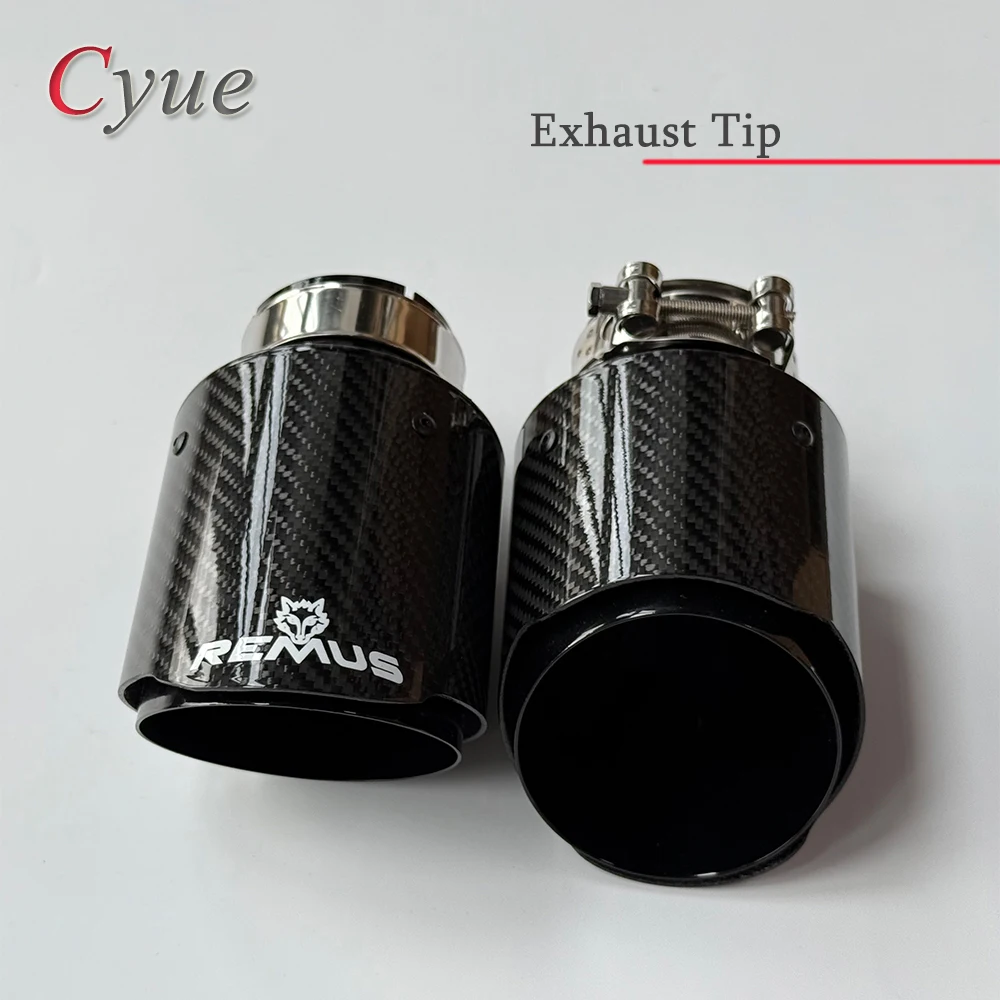 1Piece Car Glossy Twille Carbon Fibre Exhaust System Muffler Tip ...